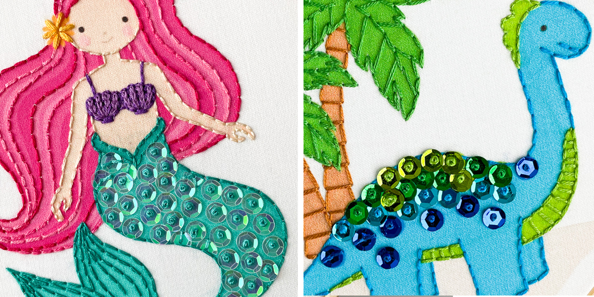 4 Kid Embroidery Patterns - nelandjocrafts.com