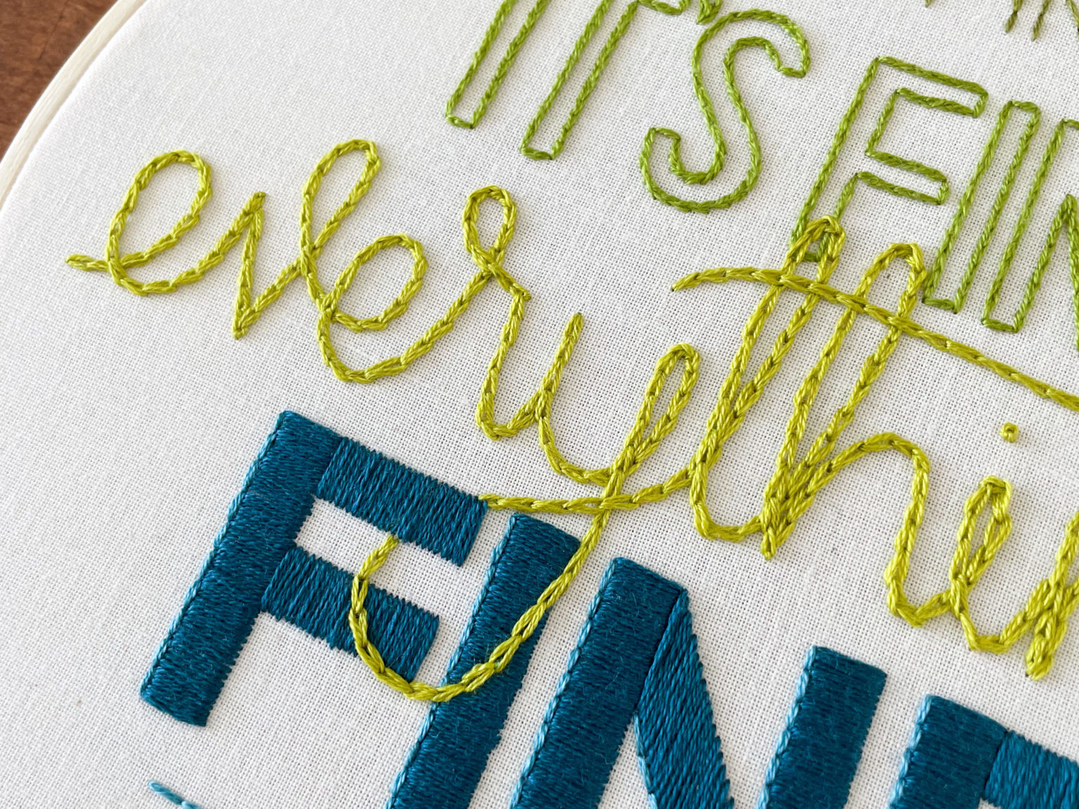 Best Embroidery Stitches For Script Lettering - nelandjocrafts.com