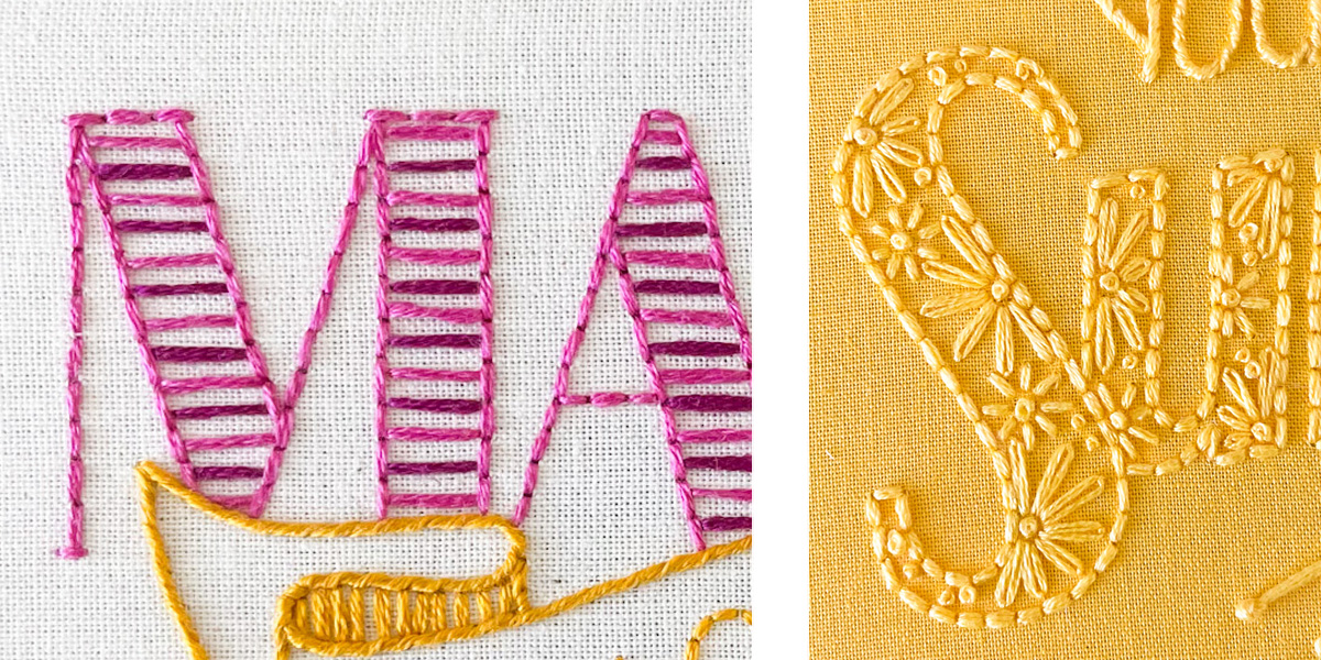 Best Fill Stitches For Embroidery Letters - nelandjocrafts.com