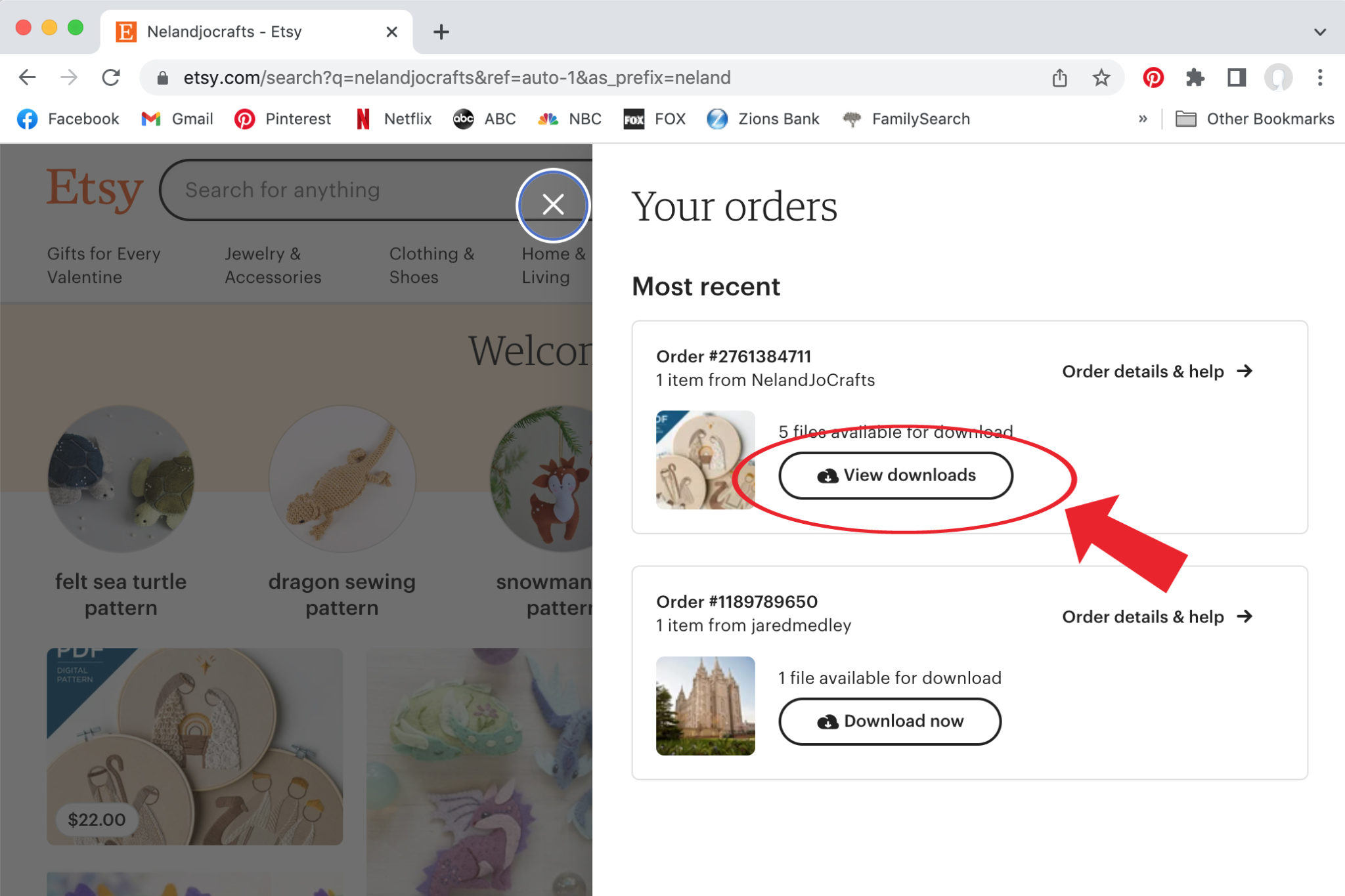 How to download digital files from Etsy - nelandjocrafts.com