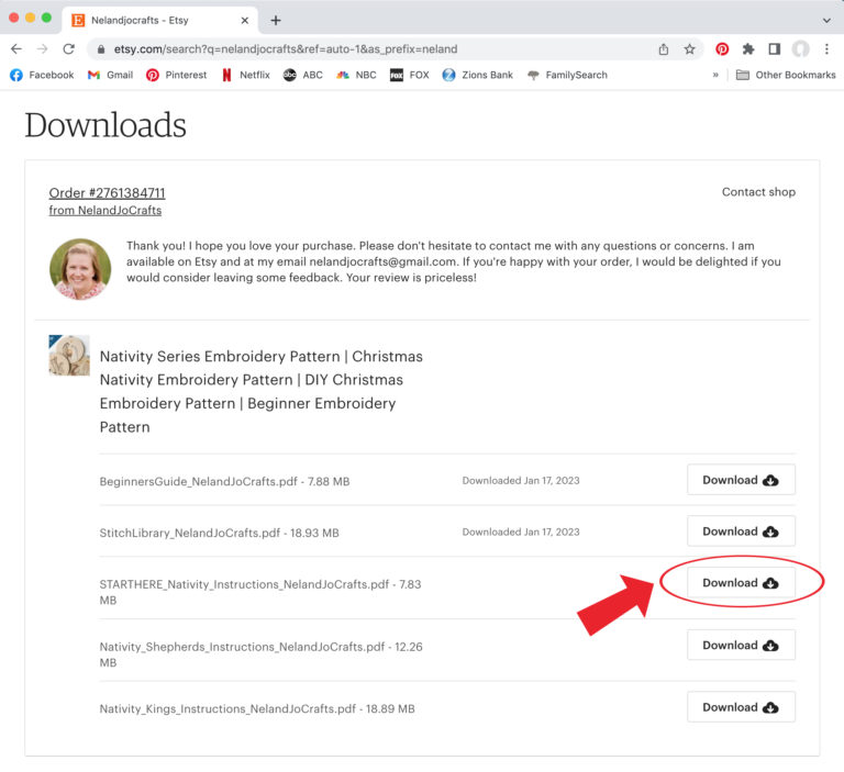 How to download digital files from Etsy - nelandjocrafts.com